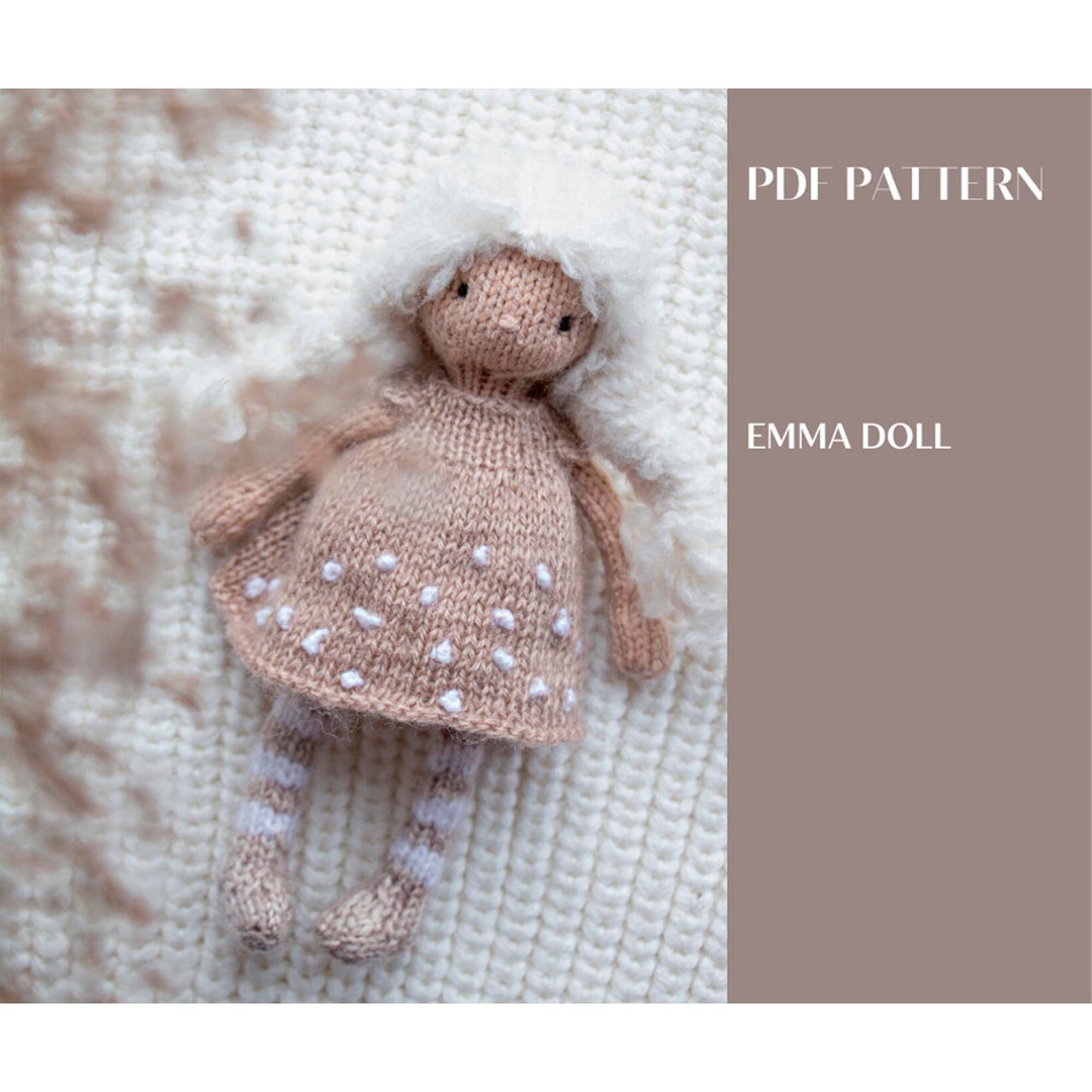 Emma Doll Knitting Pattern. English and Russian PDF. - Etsy