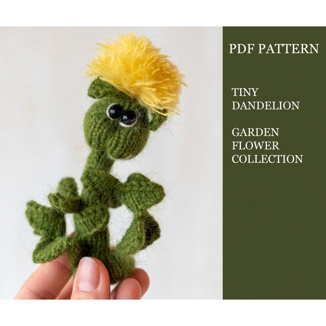 Tiny Dandelion Knitting Pattern, Amigurumi Flower (PDF) - Etsy