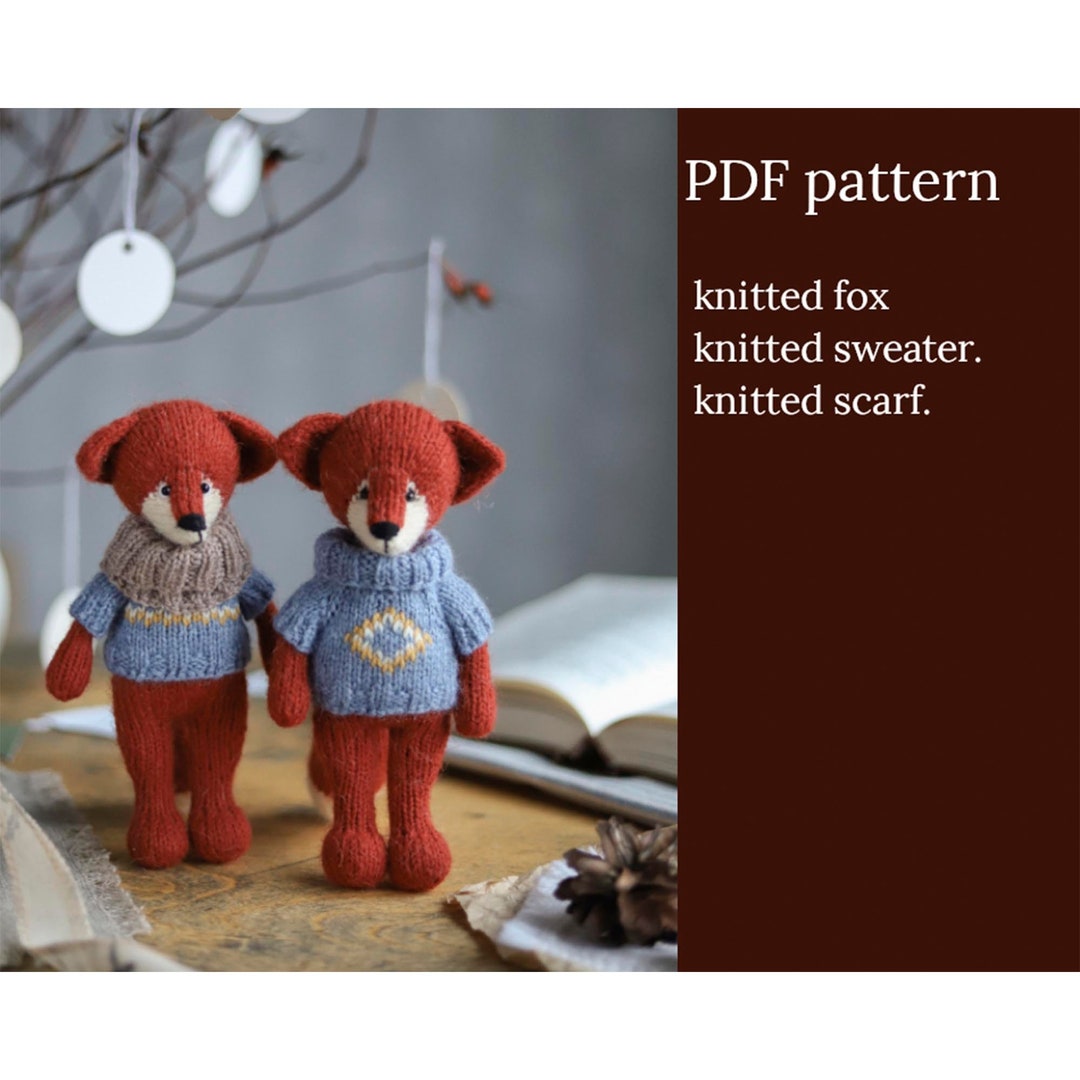 Knitted Fox рattern. Amigurumi Tutorial. Knitting Toys - Etsy