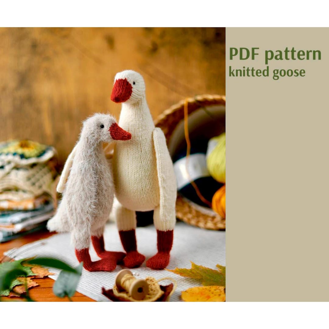 Knitted Goose Pattern. Knitting Tutorial - Etsy