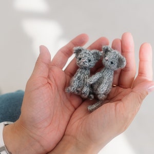 Mini Cat Knitting Pattern Tiny Pet Pattern. Nimble Mouse as a Gift ...