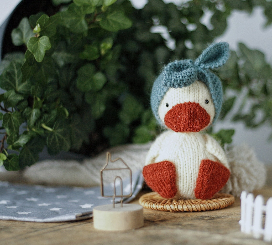 Knitted Goose Pattern PDF. DIY Amigurumi Toy Duck. - Etsy