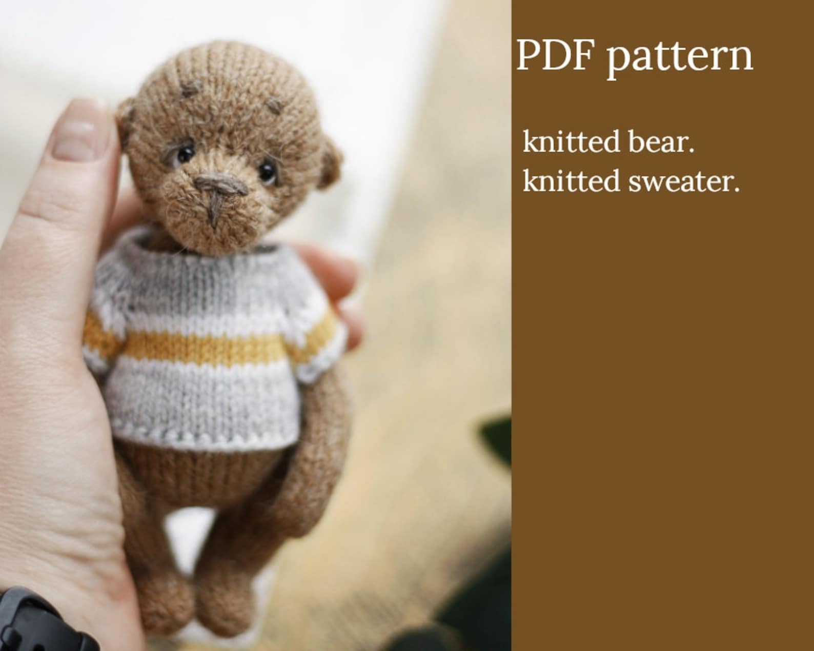 Knitting Bear Pattern. Amigurumi Tutorial. DIY Toys - Etsy