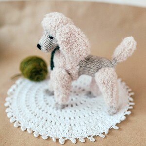 Poodle Puppy Knitting Pattern. Little Knitted Realistic Dog Step by ...
