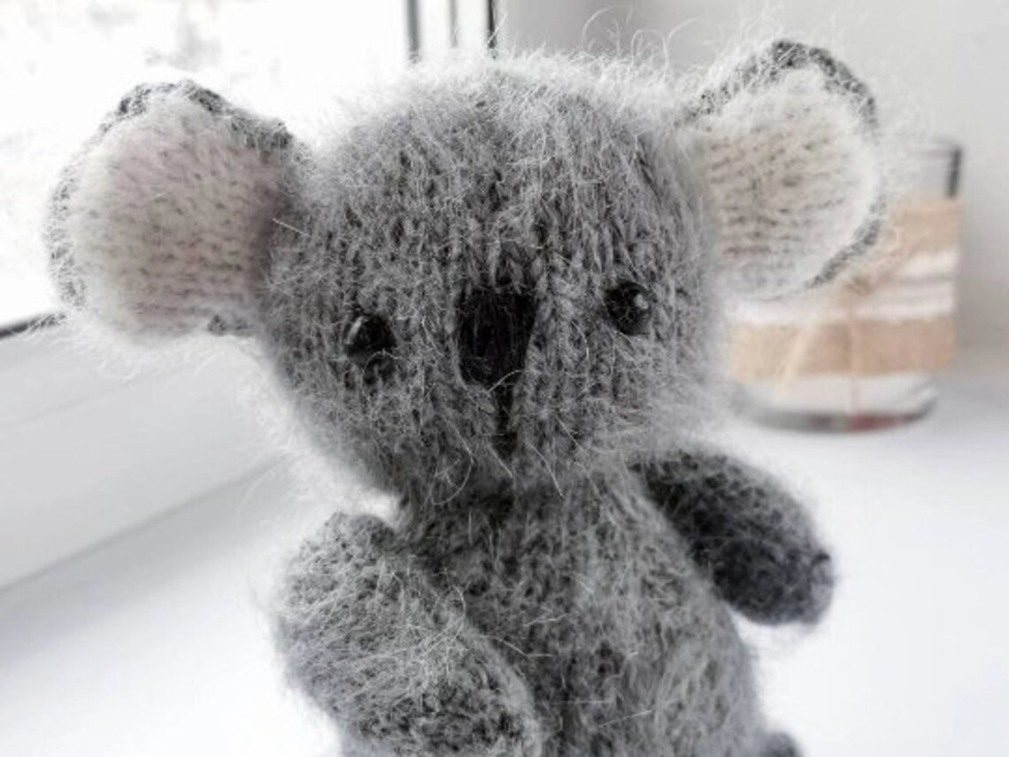 Baby Koala Knitting Pattern. English German and Russian PDF. - Etsy