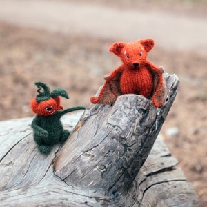 Betty Bat Knitting Pattern. Knitted Halloween Bat Step-by-step Tutorial ...