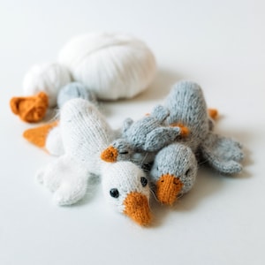Mini Gosling Knitting Pattern. Knitted Amigurumi Goose Step by Step ...