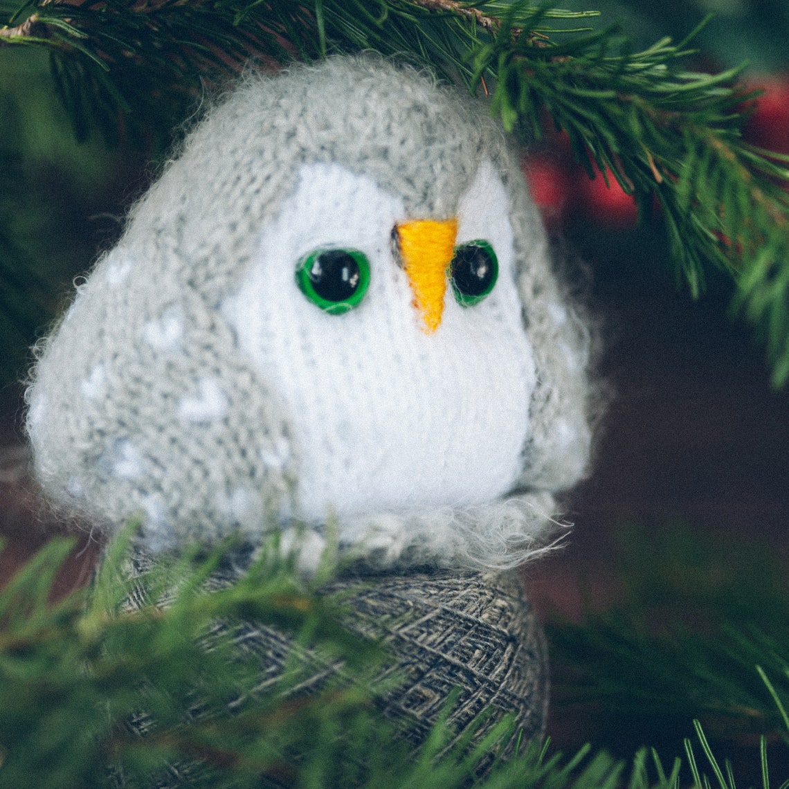 Little Barn Owl Knitting Pattern. Knitted Woodland Owl Step-by-step ...