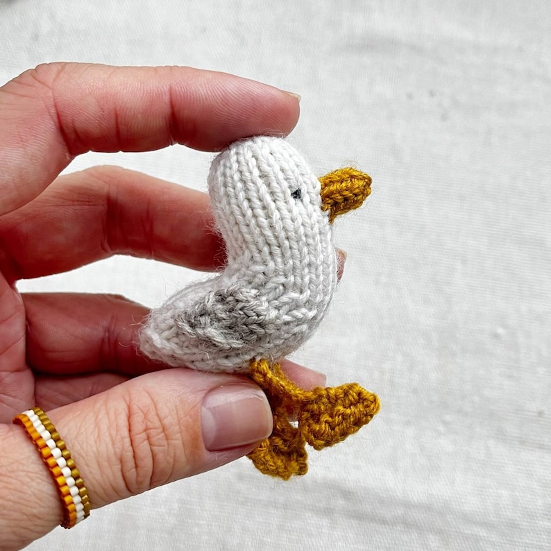 Archie the Seagull. Miniature Knitting Pattern. English and Russian PDF ...