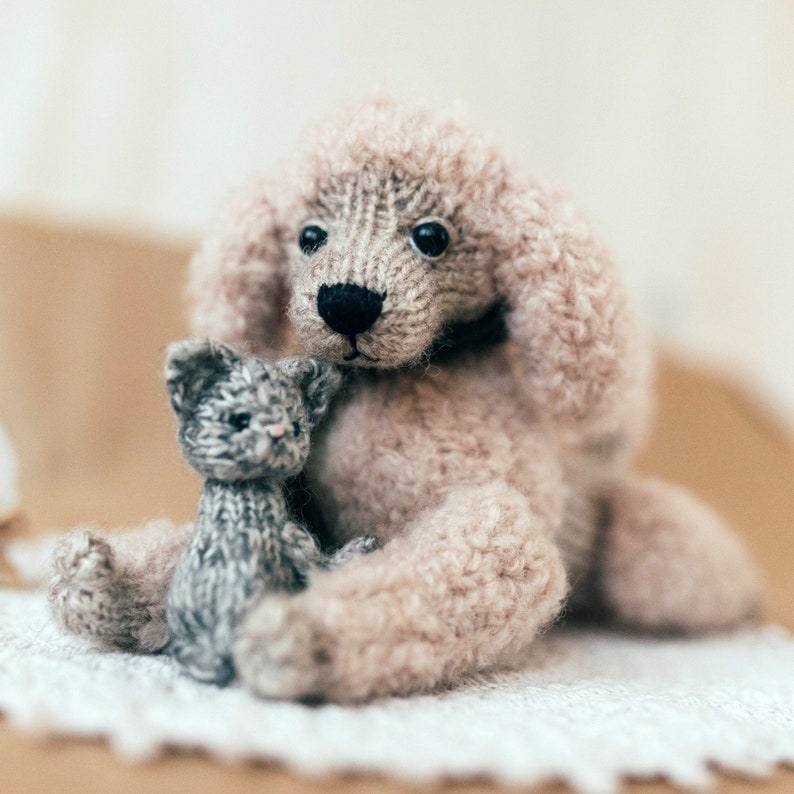 Poodle Puppy Knitting Pattern. Little Knitted Realistic Dog Step by ...