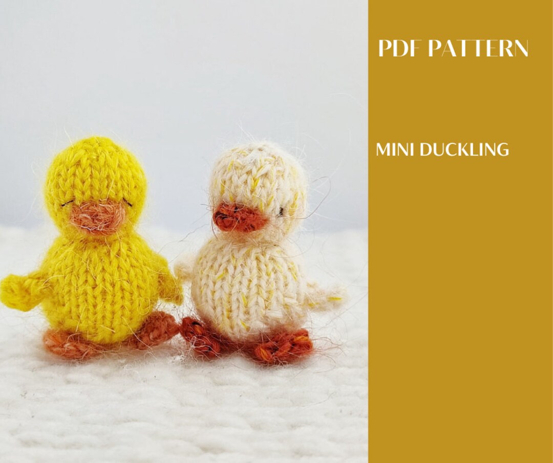 Mini Duckling Knitting Pattern. English and Russian PDF. - Etsy