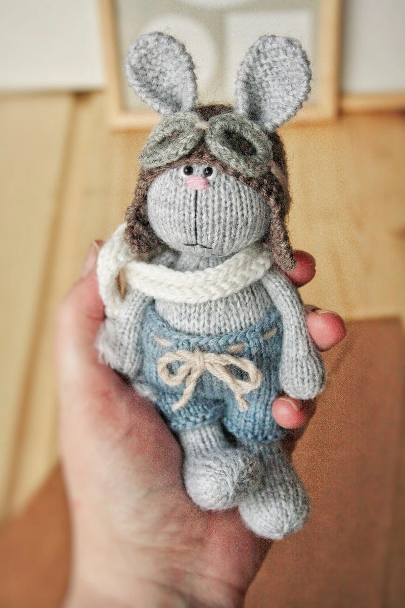 Knitted Rabbit Aviator Pattern. Amigurumu Bunny Tutorial. - Etsy