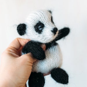 Mini Bear + Panda Knitting Pattern. Little Knitted Realistic Teddy Bear ...