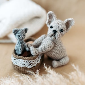 French Bulldog Puppy Knitting Pattern. Little Knitted Realistic Dog ...
