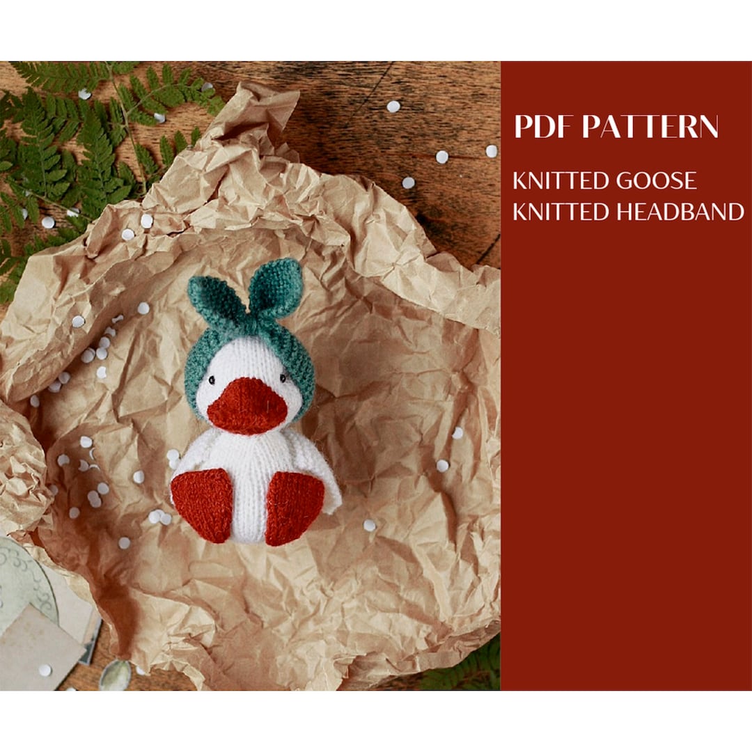Knitted Goose Pattern PDF. DIY Amigurumi Toy Duck. - Etsy