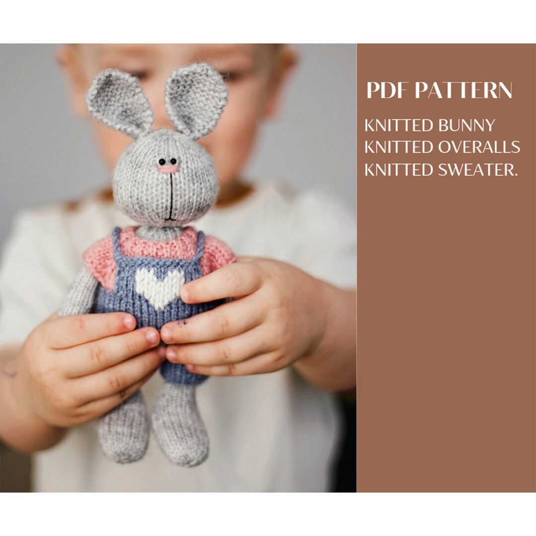 Knitting Bunny Pattern. DIY Bunny Toy. Amigurumi Tutorial. - Etsy