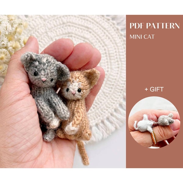 Cat Knitting Pattern - Etsy