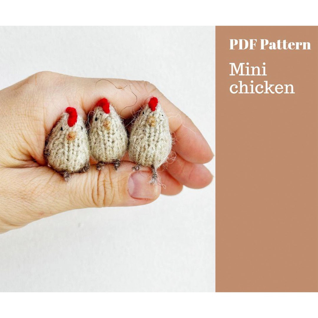 Mini Chiken Knitting Pattern. English and Russian PDF. - Etsy