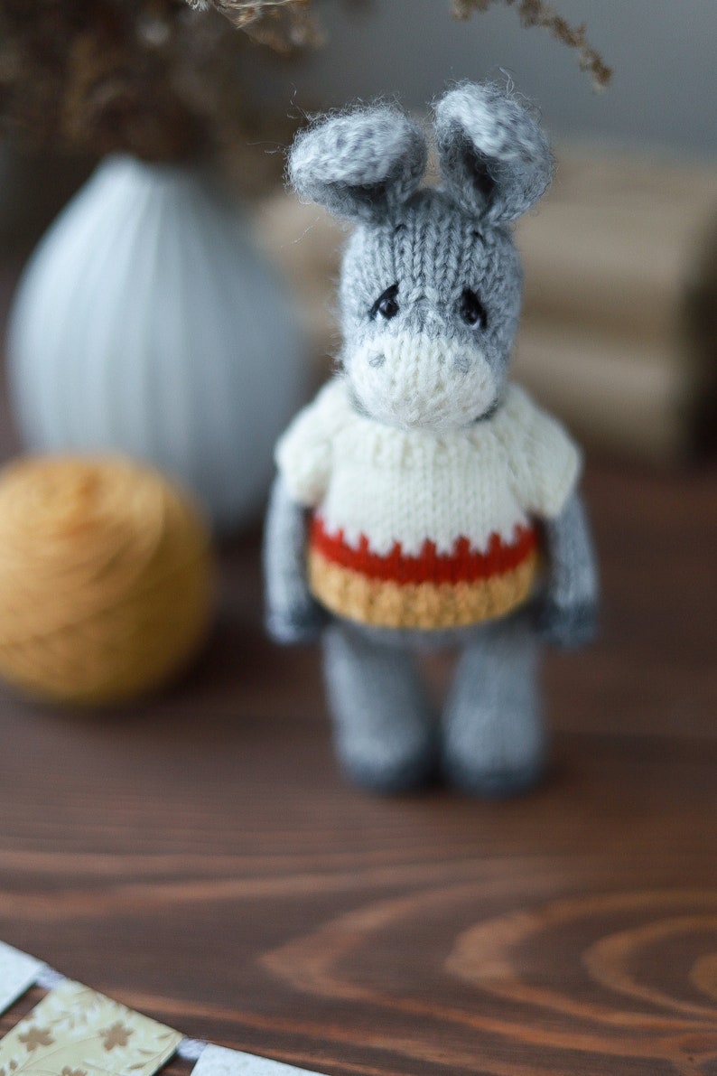 Knitted Donkey DIY. Amigurumi Pattern in English and Russian. - Etsy