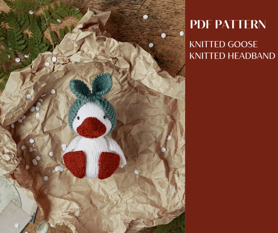 Knitted Goose Pattern PDF. DIY Amigurumi Toy Duck. - Etsy