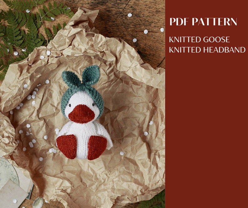 Knitted Goose Pattern PDF. DIY Amigurumi Toy Duck. - Etsy