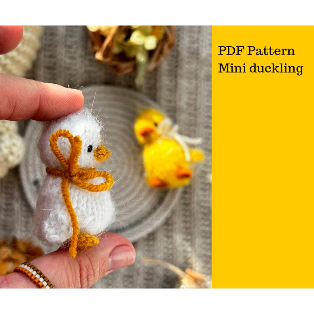 Mini Duckling Knitting Pattern. English and Russian PDF. - Etsy