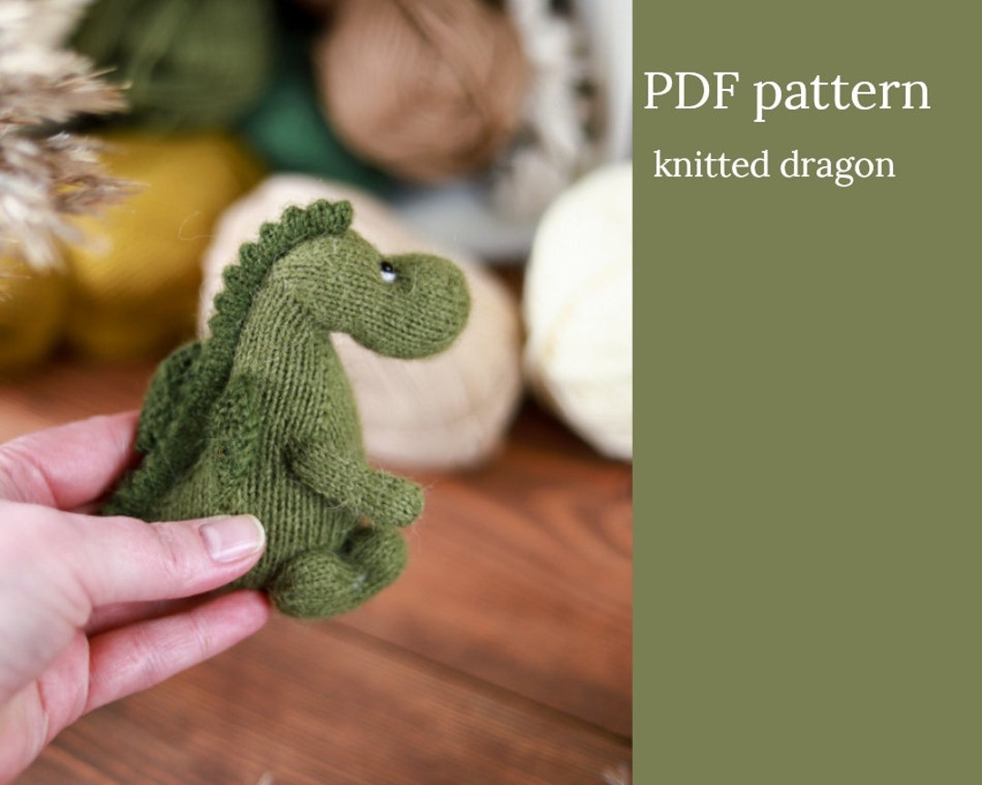Knitting Dragon Pattern. Amigurumi Dinosaur. - Etsy