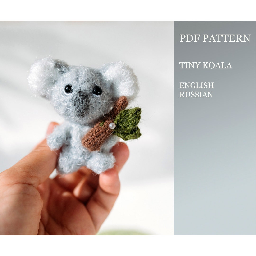 Tiny Koala Knitting Pattern. Small Australian Bear DIY Knitting ...