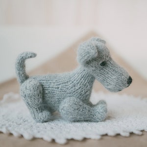 Schnauzer Puppy Knitting Pattern. Little Knitted Realistic Dog Step by ...