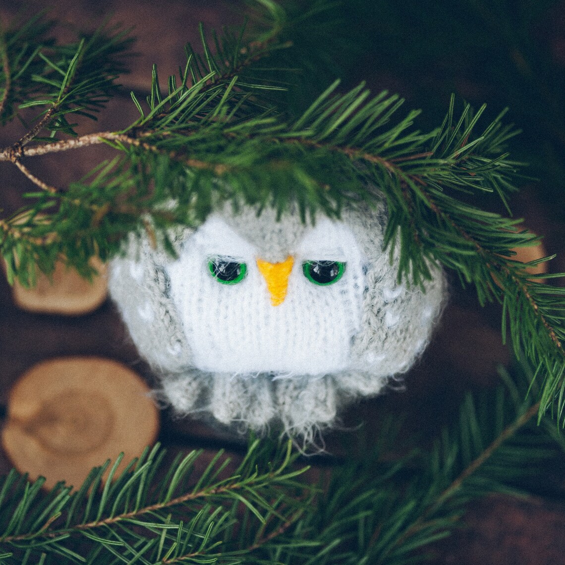 Little Barn Owl Knitting Pattern. Knitted Woodland Owl Step-by-step ...