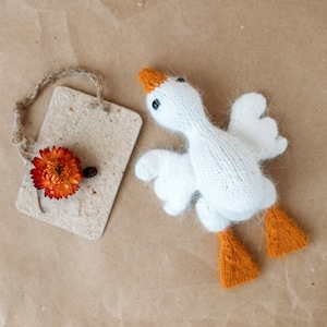 Mini Gosling Knitting Pattern. Knitted Amigurumi Goose Step by Step ...