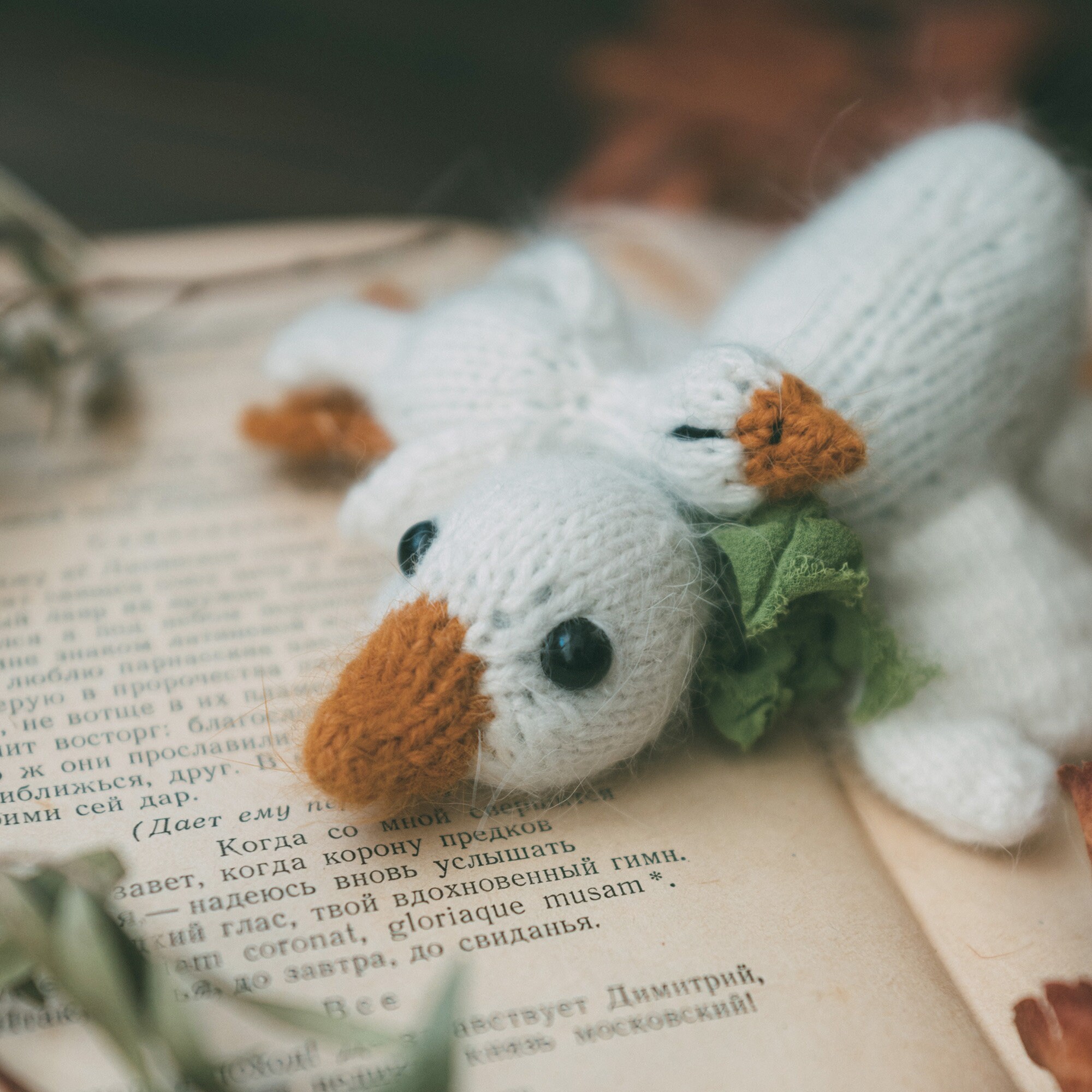 Micro Gosling Knitting Pattern. Knitted Amigurumi Goose Miniature Step ...