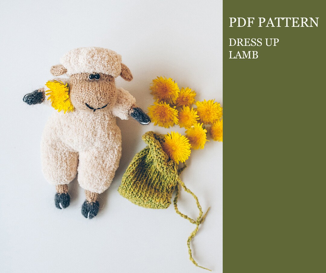 Dress up Lamb Knitting Pattern. Amigurumi Sheep + Basic Set of ...