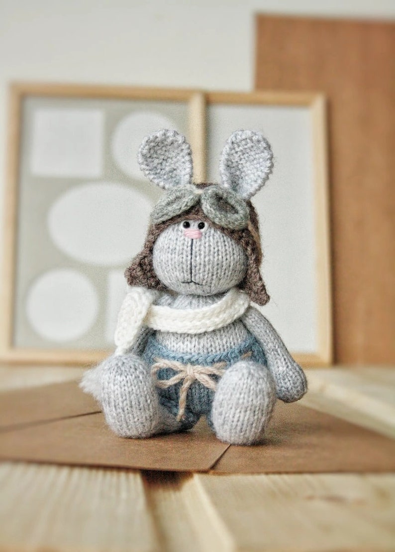 Knitted Rabbit Aviator Pattern. Amigurumu Bunny Tutorial. - Etsy