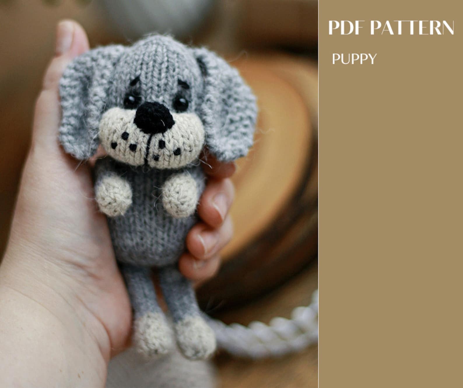 Knitting Puppy Pattern. DIY Dog Toy. Amigurumi Tutorial. - Etsy