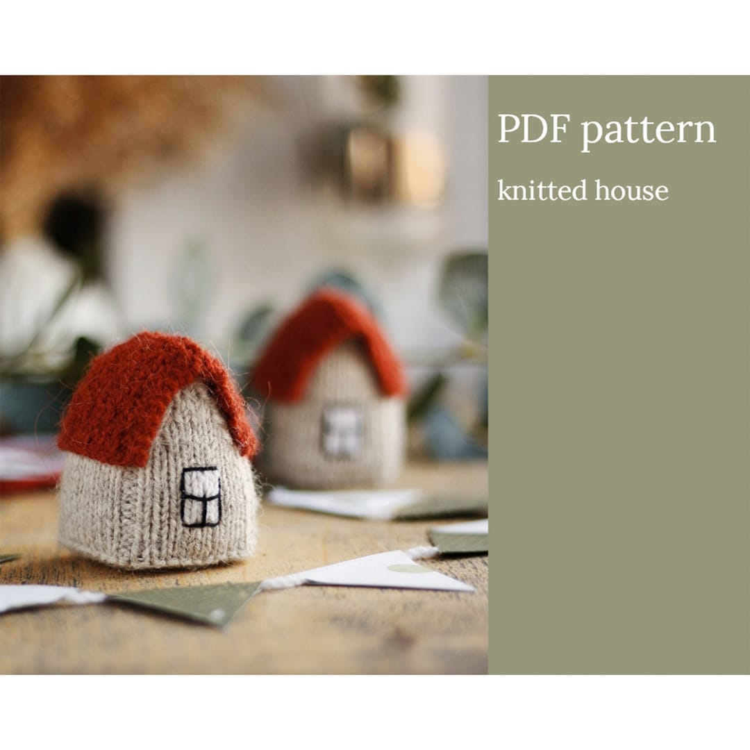 Small Knitted House. Knitting Home Decor Pattern. - Etsy