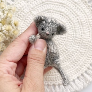 Mini Cat Knitting Pattern Tiny Pet Pattern. Nimble Mouse as a Gift ...