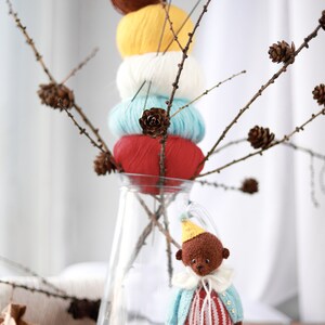 Knitted Circus Bear Clown. Detailed Pattern in English. Amigurumi ...