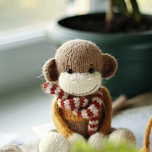 Cute Knitted Monkey DIY. Pattern in PDF Format. Amigurumi Animal ...