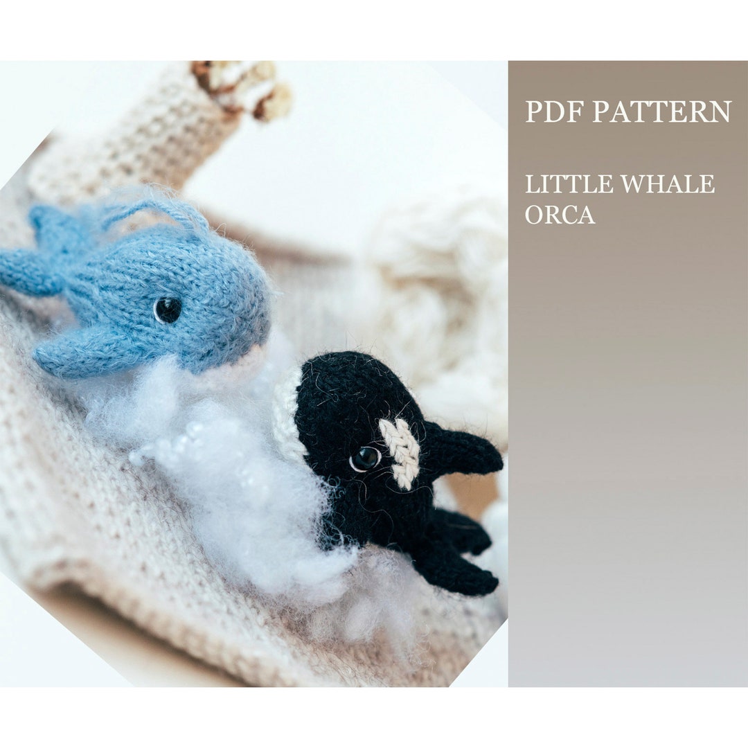 Little Whale Knitting Pattern. Knitted Amigurumi Orca Whale Step by ...