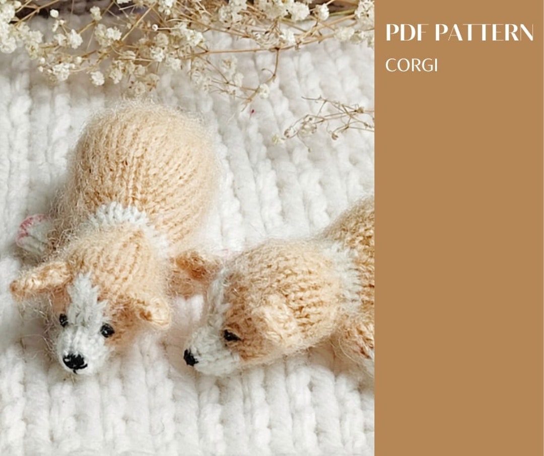 Corgi Knitting Pattern Amigurumi Dog Pattern. English and - Etsy