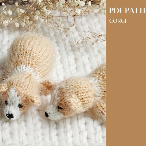 Corgi Knitting Pattern Amigurumi Dog Pattern. English and - Etsy