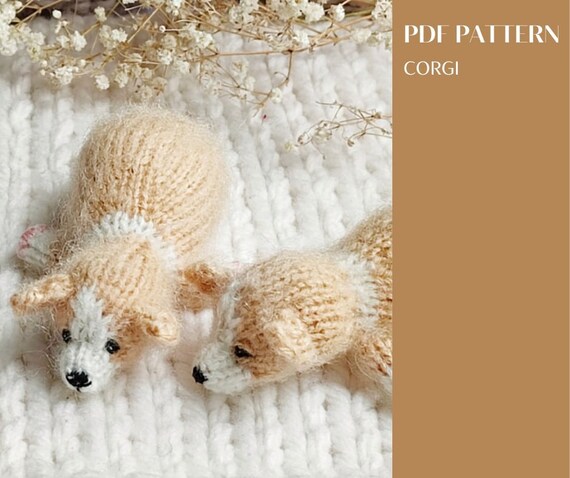 Corgi Knitting Pattern Amigurumi Dog Pattern. English and - Etsy