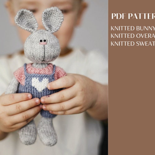 Knitted Bunny Pattern. Amigurumi Tutorial. Knitting Toys - Etsy