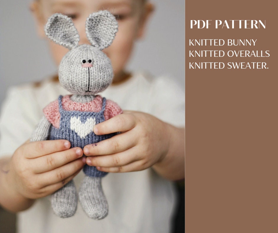 Knitting Bunny Pattern. DIY Bunny Toy. Amigurumi Tutorial. - Etsy