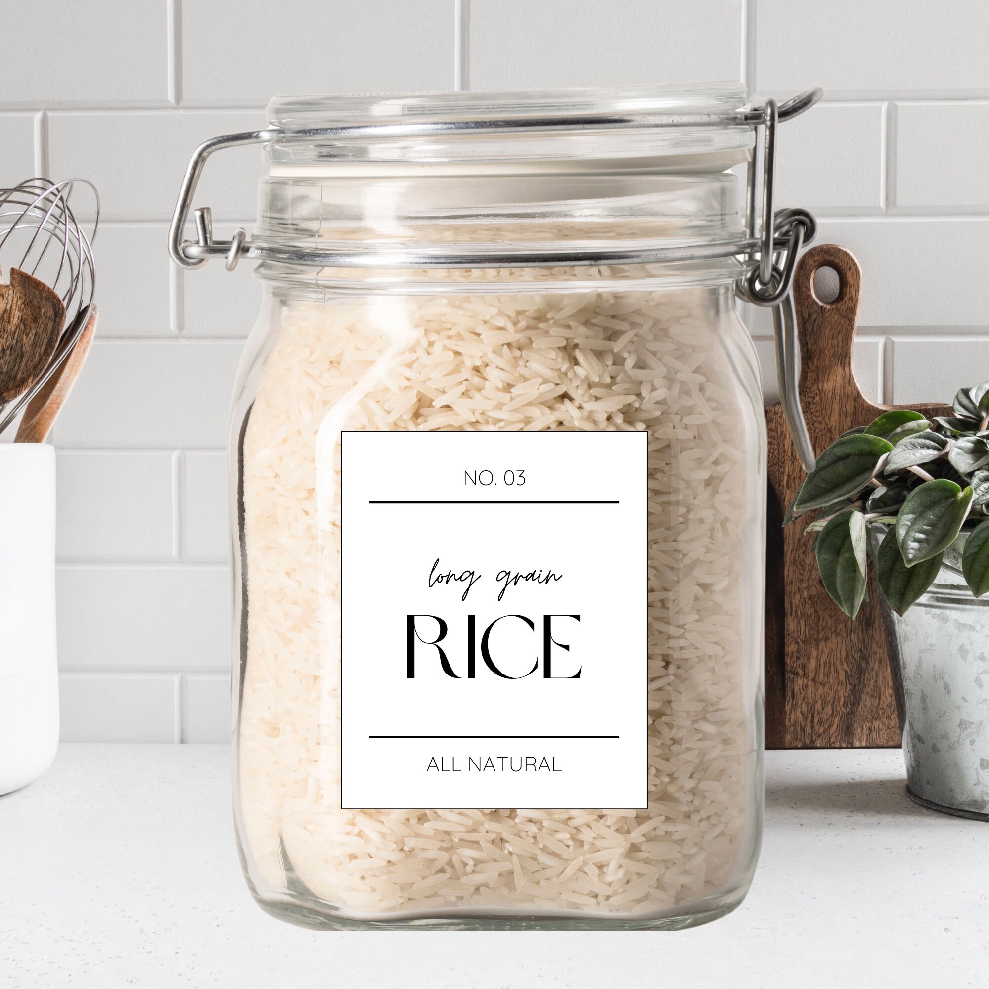 Minimalist Pantry Labels Template | Edit in Canva Pro - Etsy