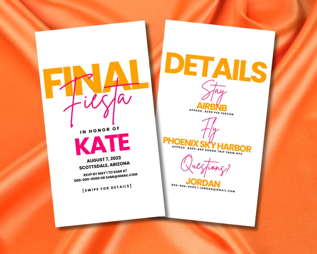 Deluxe Bachelorette Invitation Template Bundle, Bachelorette Itinerary ...