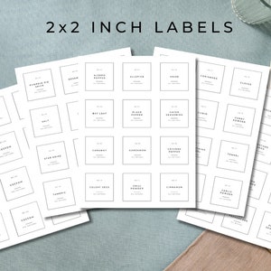 Customizable 2x2 Inch Pantry Labels – Compatible With Avery 22806 ...