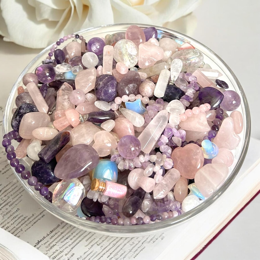 Crystal Confetti Mix: Rose Quartz, Amethyst, & Lepidolite - Self Love ...