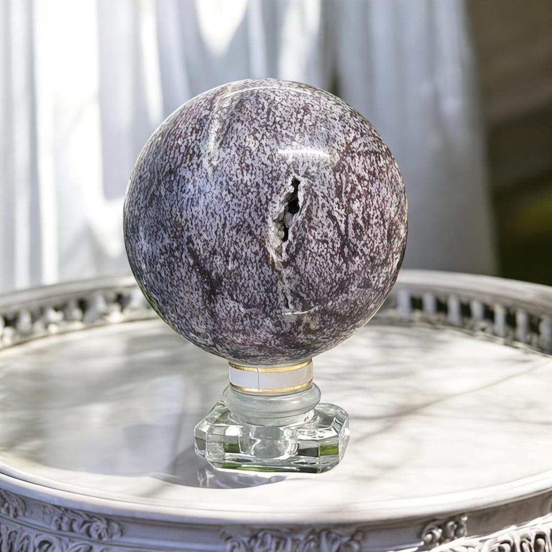 Purple Sphalerite Sphere: Natural Gemstone, Metaphysical Decor (66.1mm ...